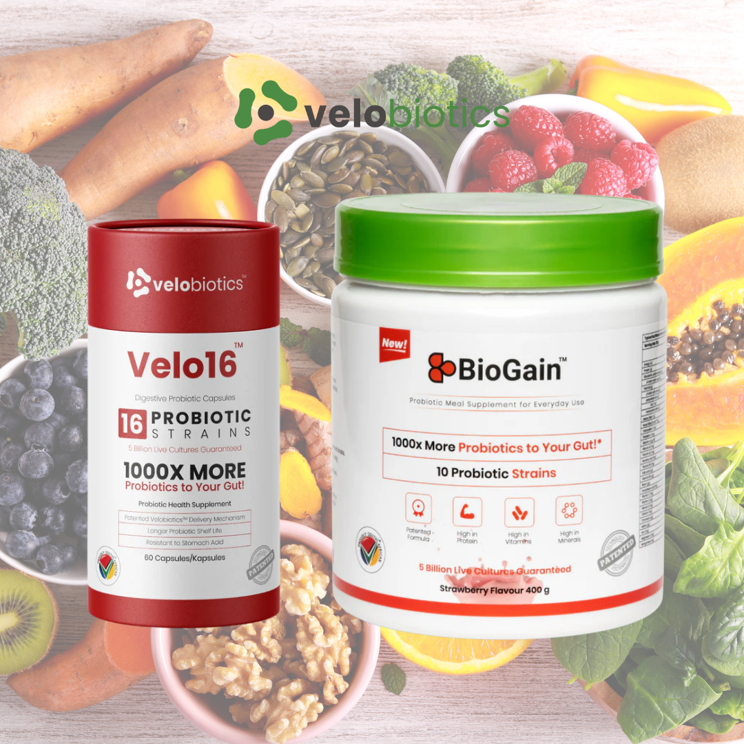 Velo16 Probiotic Digestive Capsules - Immunity Boost Duo for Gut Health ...